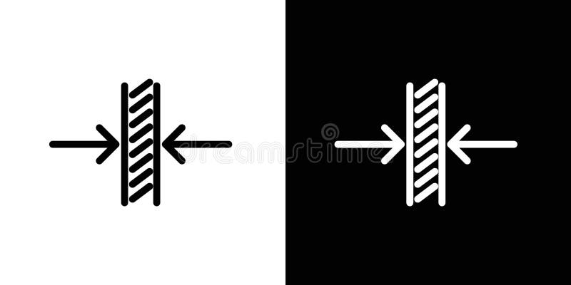 Thickness Icon Vector Set on White Background Stock Illustration ...