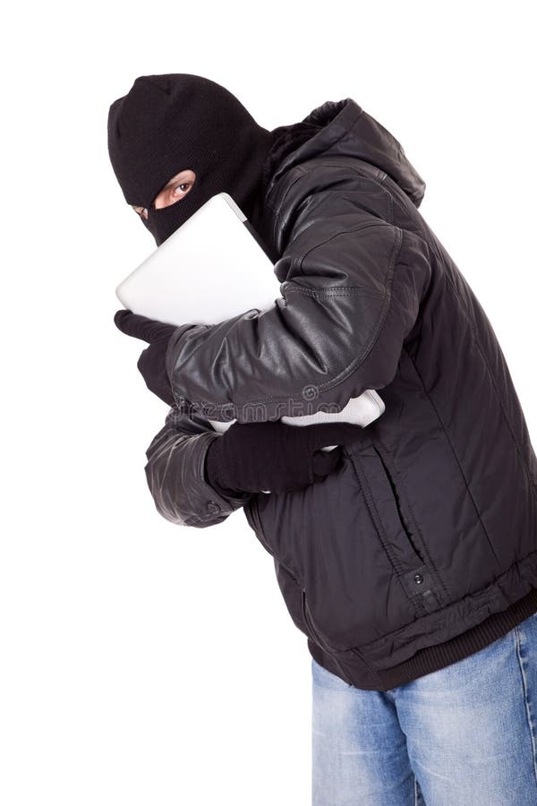 Thief stock image. Image of data, black, business, notebook - 23805133