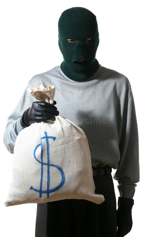Thief with sack stock image. Image of crime, wealth, burglar - 7476961