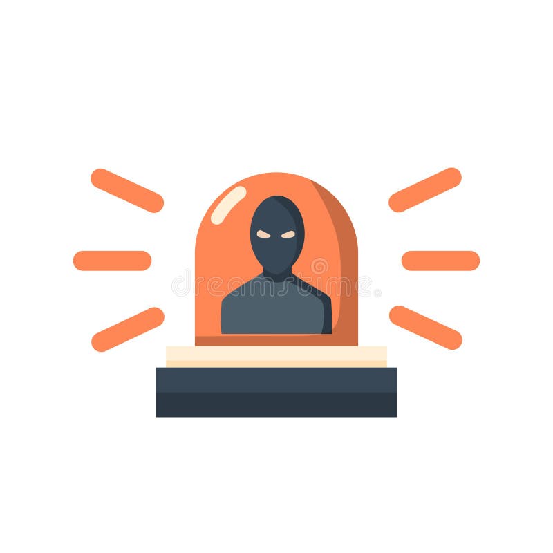 Thief alert vector. stock vector. Illustration of face - 73976225