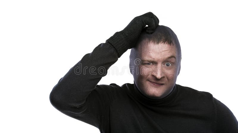 Thief in balaclava stock photo. Image of expression, angry - 51793456