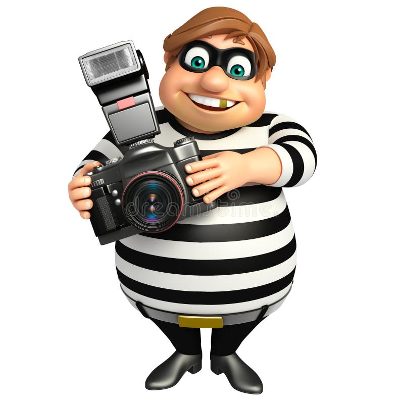 Thief with Camera stock illustration. Illustration of kidnapper - 77479537