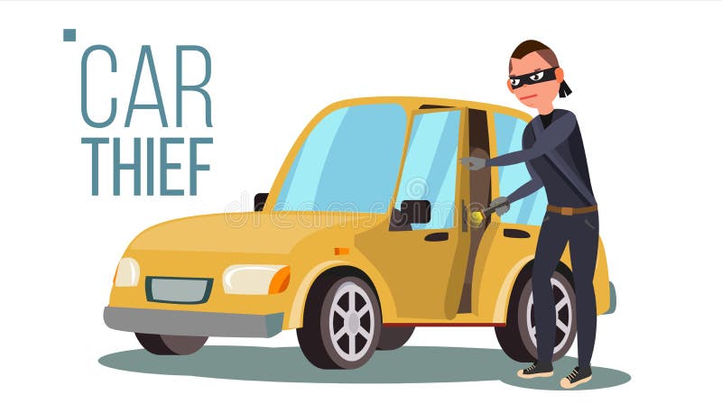 Robber Steal A Car Stock Vector Illustration Of Person 109064048