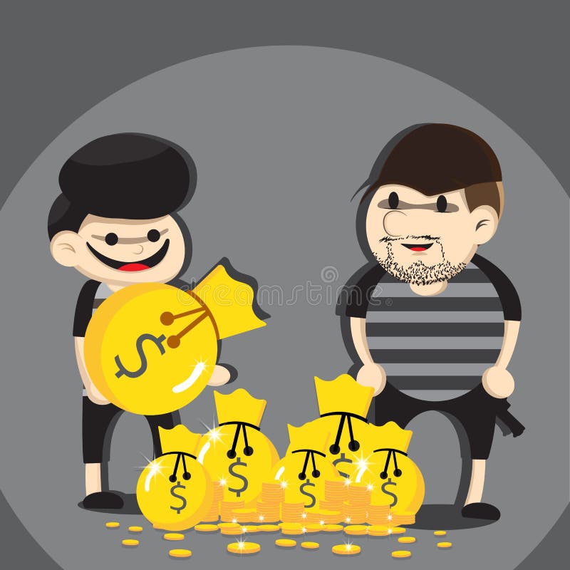 Thief cartoon stock vector. Illustration of design, night - 49630151