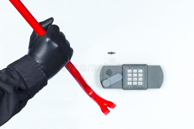 Thief with a crowbar stock image. Image of police, criminal - 21543925