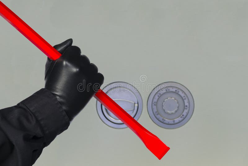 Thief with a crowbar stock image. Image of police, criminal - 21543925