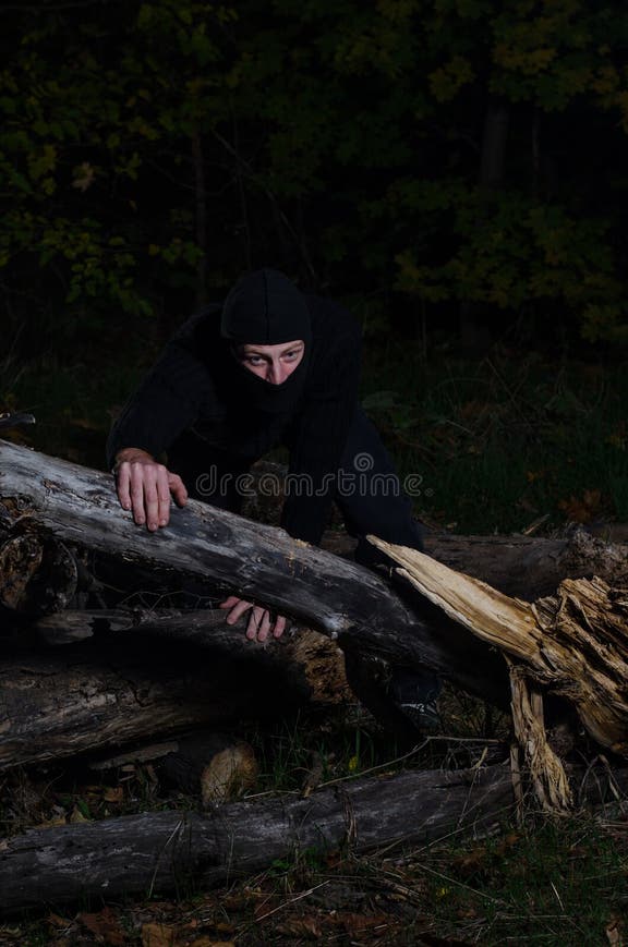 Thief in the dark stock image. Image of dark, wood, special - 45815211