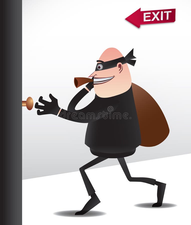 Thief almost Escaped stock illustration. Illustration of escape - 19766351
