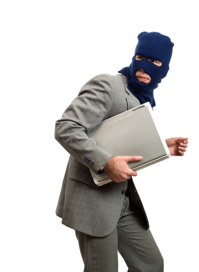Thief Getting Away stock photo. Image of network, portable - 7710796