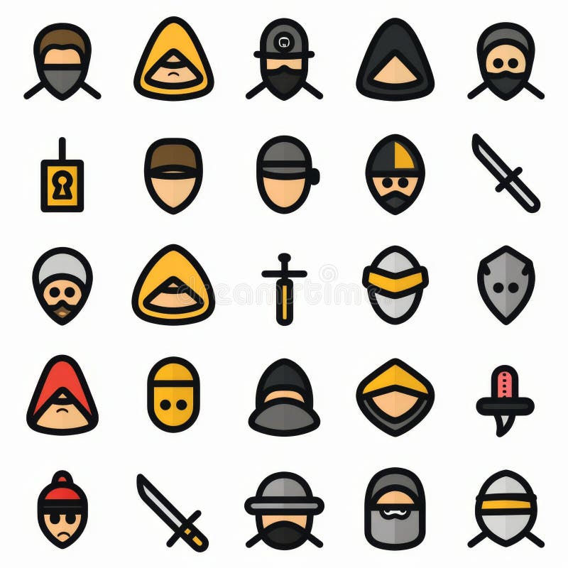 Thief Icon Criminal Person Sign Bandit In Mask Burglar Silhouette