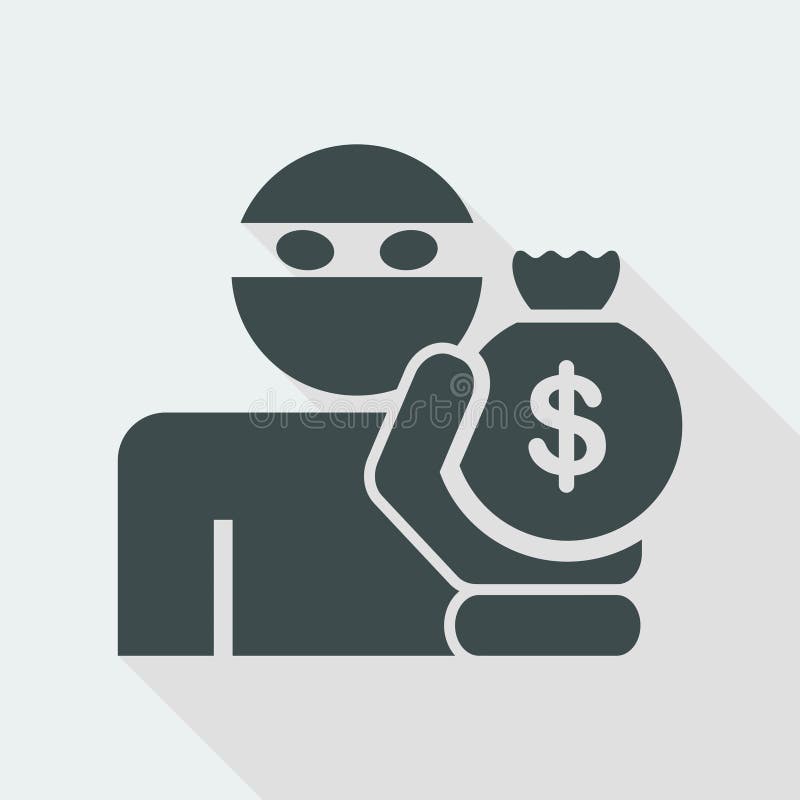 Thief icon stock vector. Illustration of burglary, defend - 117822068
