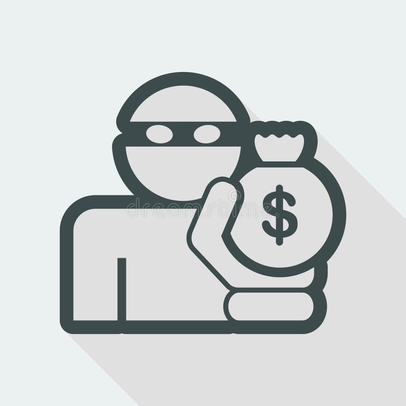 Thief icon stock vector. Illustration of burglary, defend - 117822068