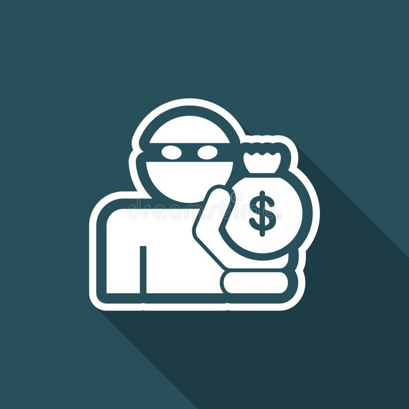 Thief icon stock vector. Illustration of burglary, defend - 117822068