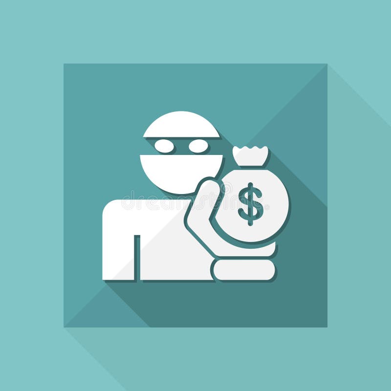 Thief icon stock vector. Illustration of burglary, defend - 117822068