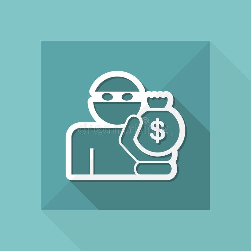 Thief icon stock vector. Illustration of burglary, defend - 117822068