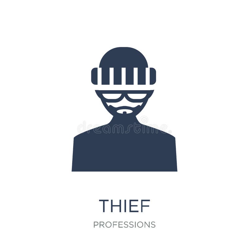 Thief Icon. Trendy Flat Vector Thief Icon on White Background Fr Stock ...