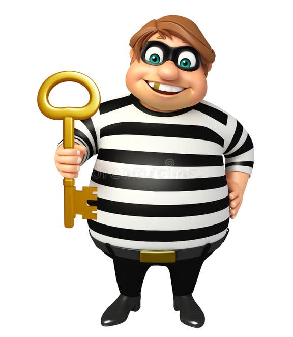 Thief with Key stock illustration. Illustration of hacker - 77511440