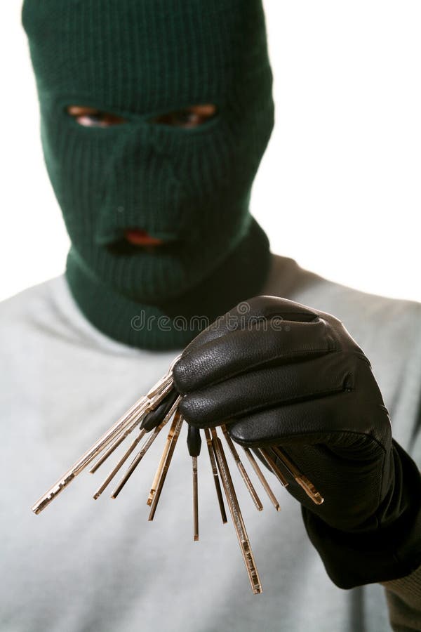 Thief with keys stock photo. Image of crime, person, burglary - 7627498