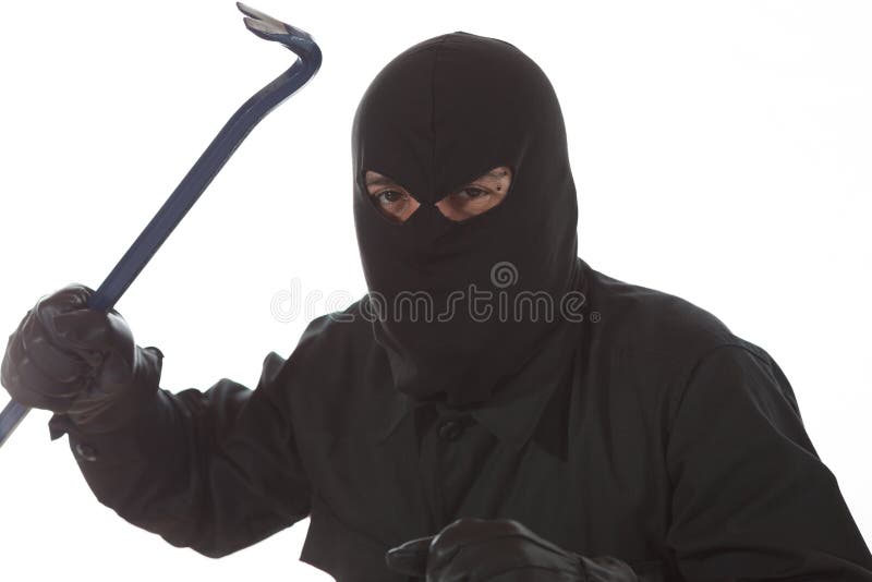 Thief or Robber with a Weapon. Stock Photo - Image of weapon, assault ...