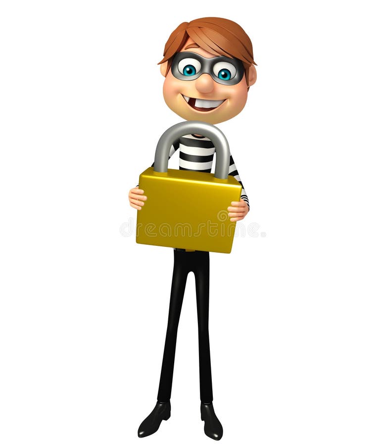 Thief with Pen stock illustration. Illustration of burglar - 77519537