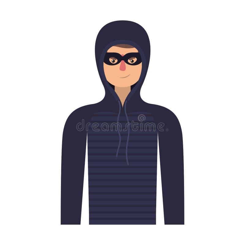 Thief man avatar character stock vector. Illustration of bandit - 136844179