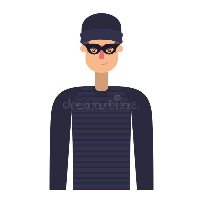 Thief man avatar character stock vector. Illustration of bandit - 136844180