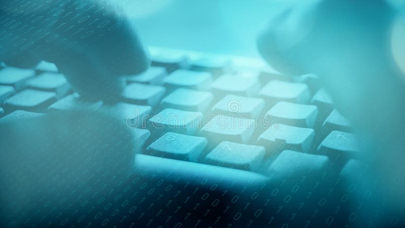 POV Worker Typing on Computer in Work Office Stock Photo - Image of ...