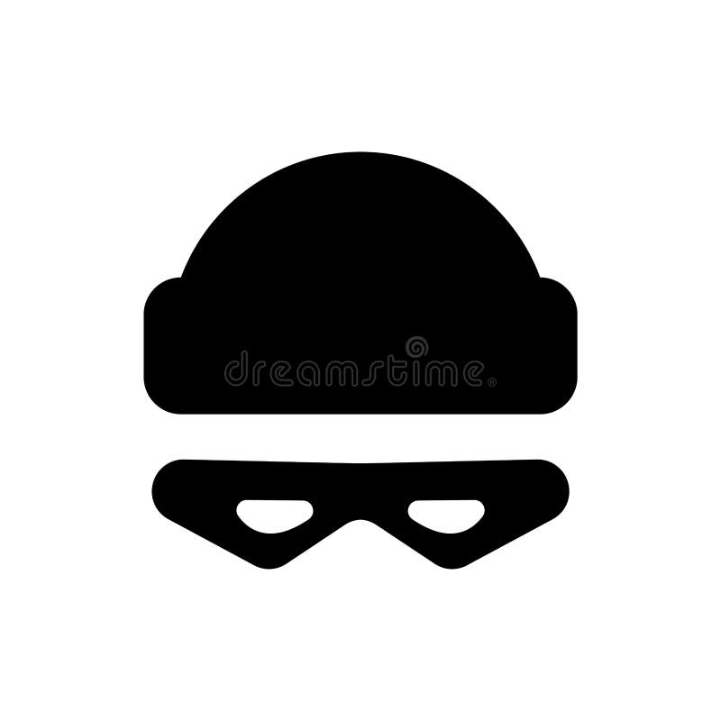 Thief Mask and Hat Isolated. Vector Illustration Stock Vector ...