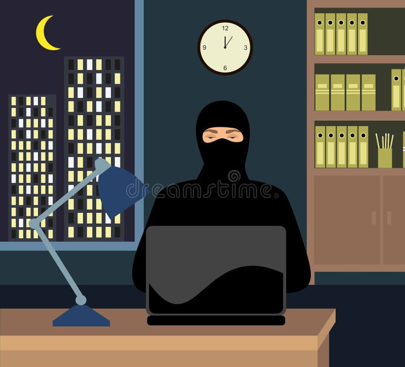 A thief in the night stock vector. Illustration of escape - 17087207