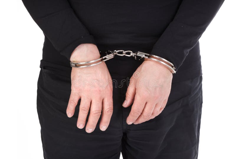 Arrest handcuffs stock photo. Image of hand, criminal - 18347592