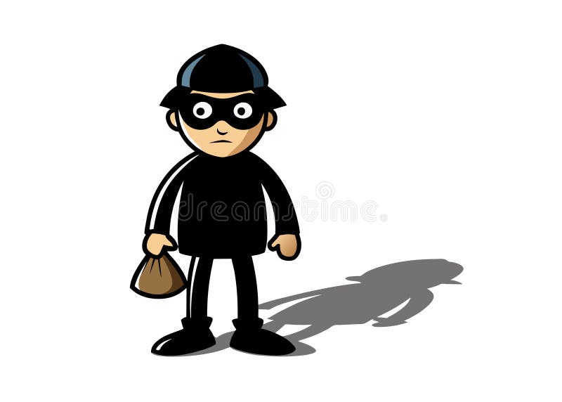 Thief Silhouette and Shadow-012 Stock Vector - Illustration of illegal ...