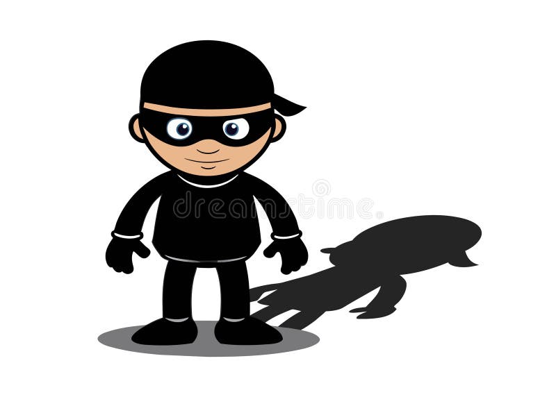 Thief Silhouette and Shadow-014 Stock Vector - Illustration of ...
