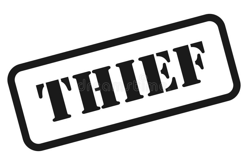 Thief Stamp Vector stock vector. Illustration of text - 341449540