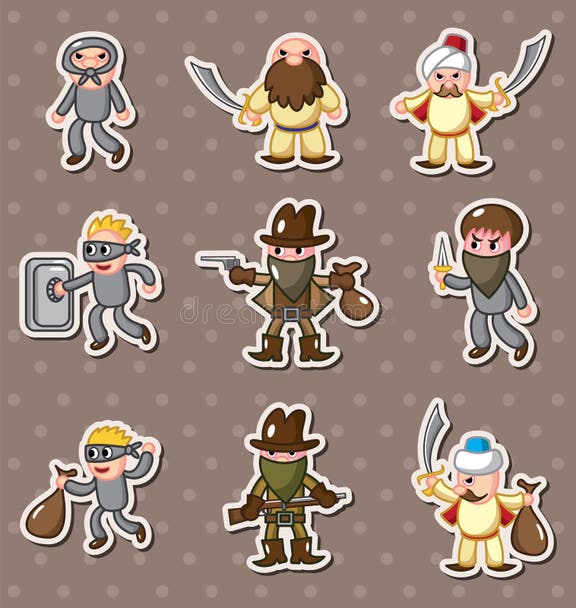 Thief Stickers Stock Illustrations – 82 Thief Stickers Stock ...