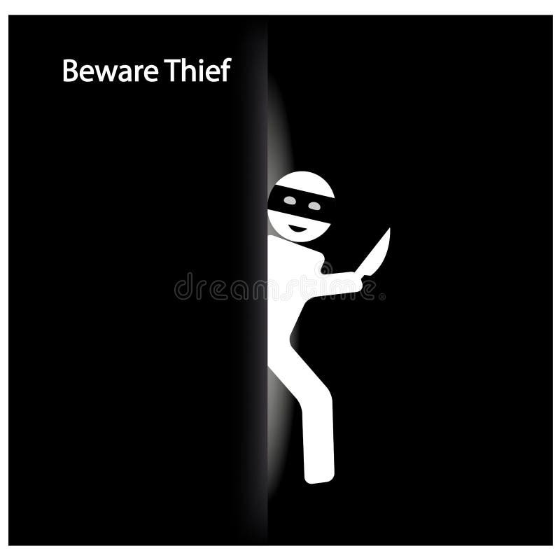 Thief symbol stock vector. Illustration of dangerous - 33227488