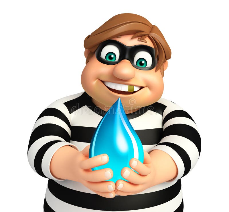 Kid boy with water drop stock illustration. Illustration of rendered ...