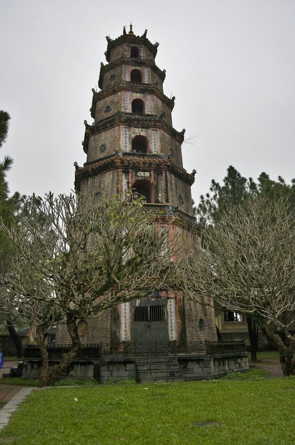 Thien Mu Pagoda in Hue, Vietnam Stock Image - Image of architecture ...