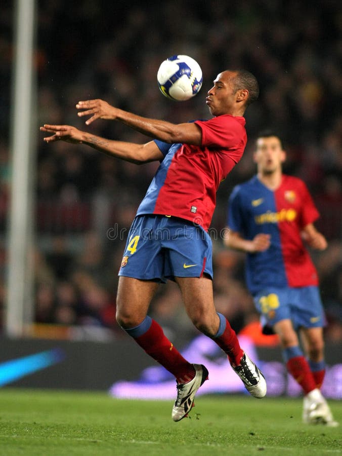 Thierry Henry FC Barcelona editorial stock image. Image of unicef - 8981074