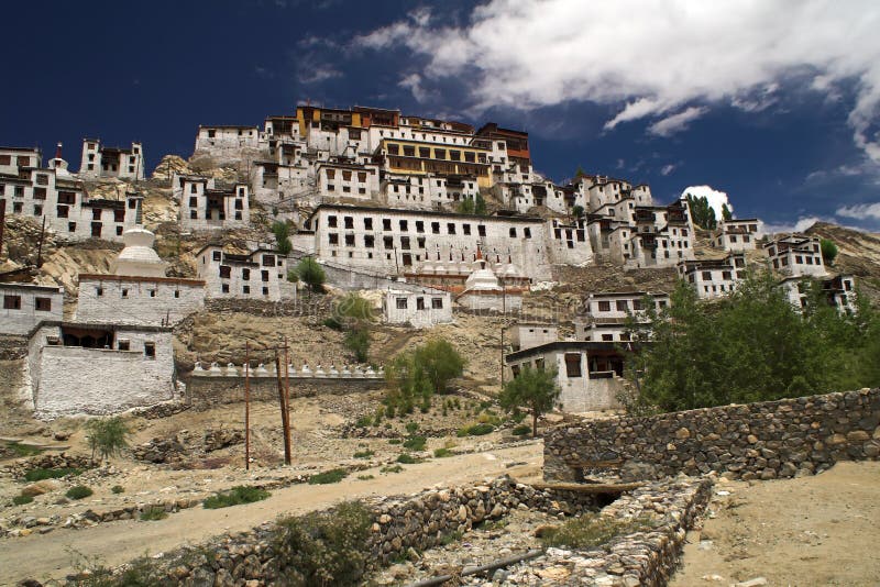 Thiksey Buddhist Monastery in Ladakh Stock Image - Image of religion ...