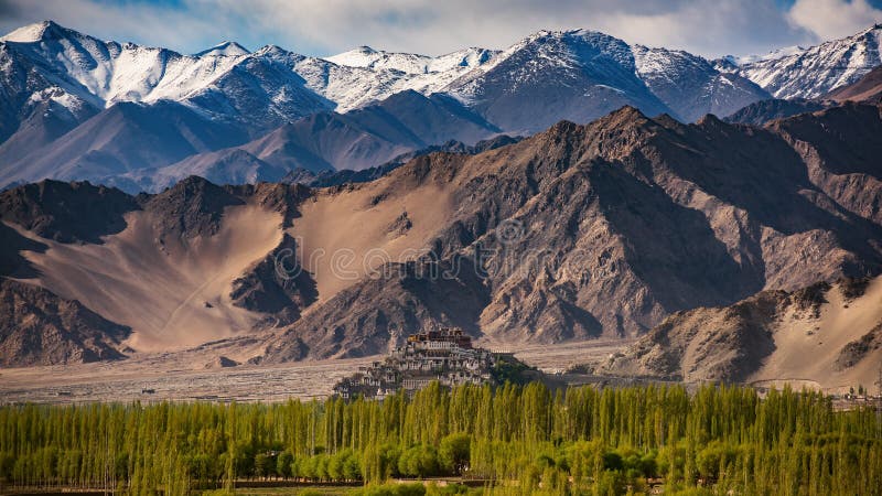 Thiksey Monastery with Cloudy Season, Leh Ladakh Stock Image - Image of ...