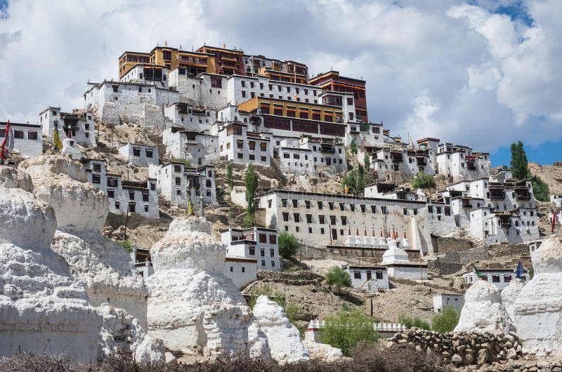 Thiksey Monastery in Ladakh, India Stock Image - Image of heritage ...