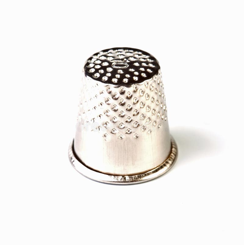 Old Copper Thimble Close-up Isolated on White Background Stock Image ...