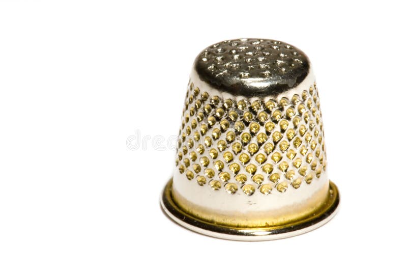 Thimble stock photo. Image of maker, silver, thread, clothing - 1852576