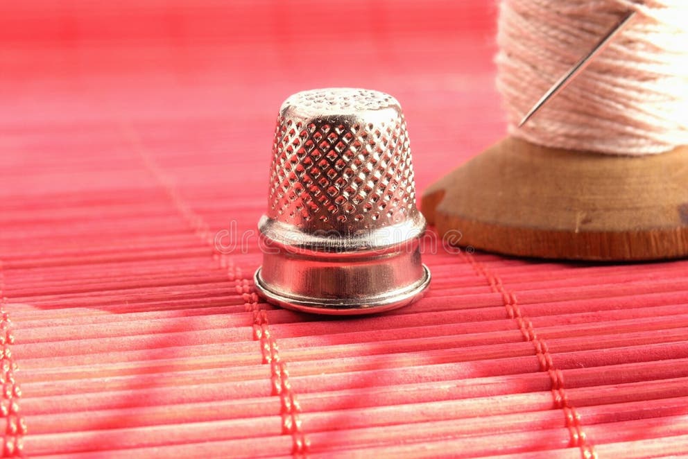 Thimble stock photo. Image of coloured, thread, thimble - 210324