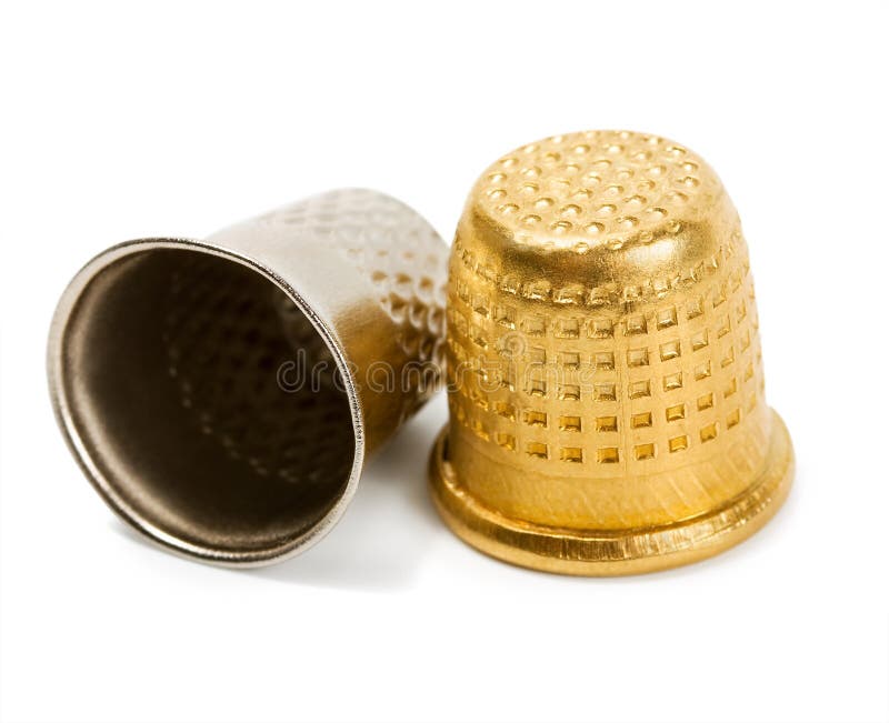 Thimble stock image. Image of spool, steel, dressmaking - 25717165