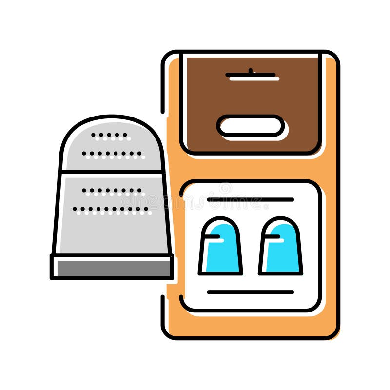 Thimble Accessory Color Icon Vector Illustration Stock Vector ...