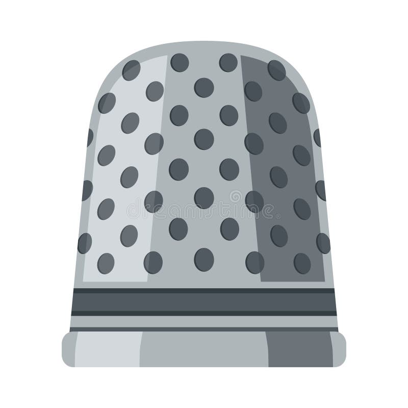 Thimble. a Colored Thimble Icon. a Metal Object that Helps with Sewing ...