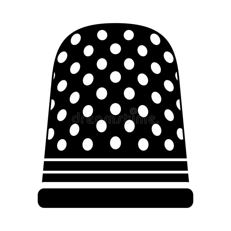 The Thimble Icon. the Black Silhouette of a Thimble. a Sewing and ...