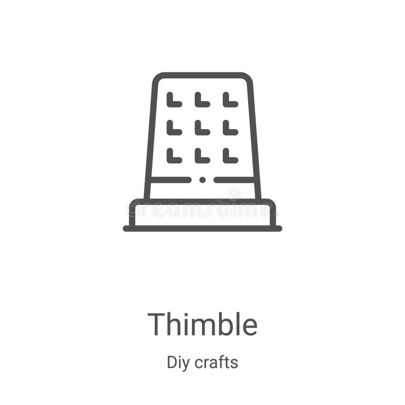 Thimble Icon Vector from Handcrafts Collection. Thin Line Thimble ...
