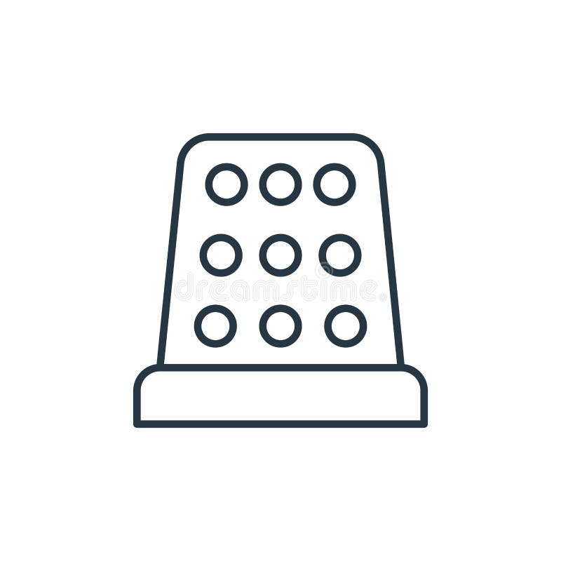 Thimble Icon Vector from Sewing Concept. Thin Line Illustration of ...